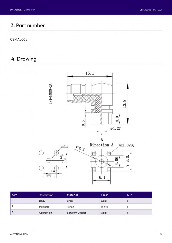 CSMAJ038 datasheet page 3