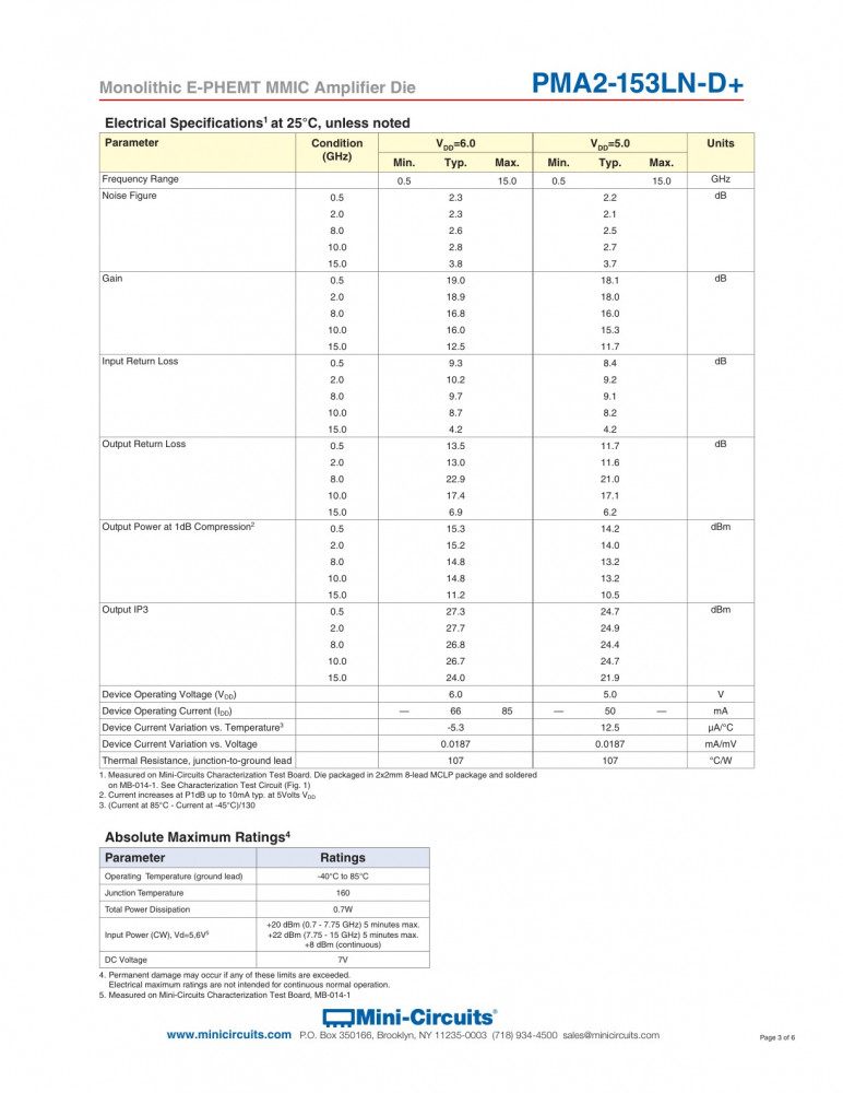 PMA2-153LN-DG+ datasheet page 3