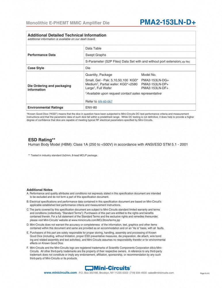 PMA2-153LN-DG+ datasheet page 6