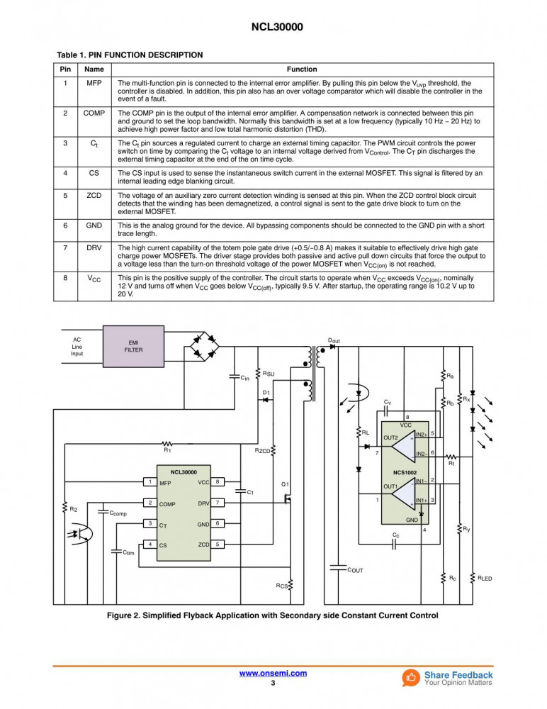 NCL30000 datasheet page 3