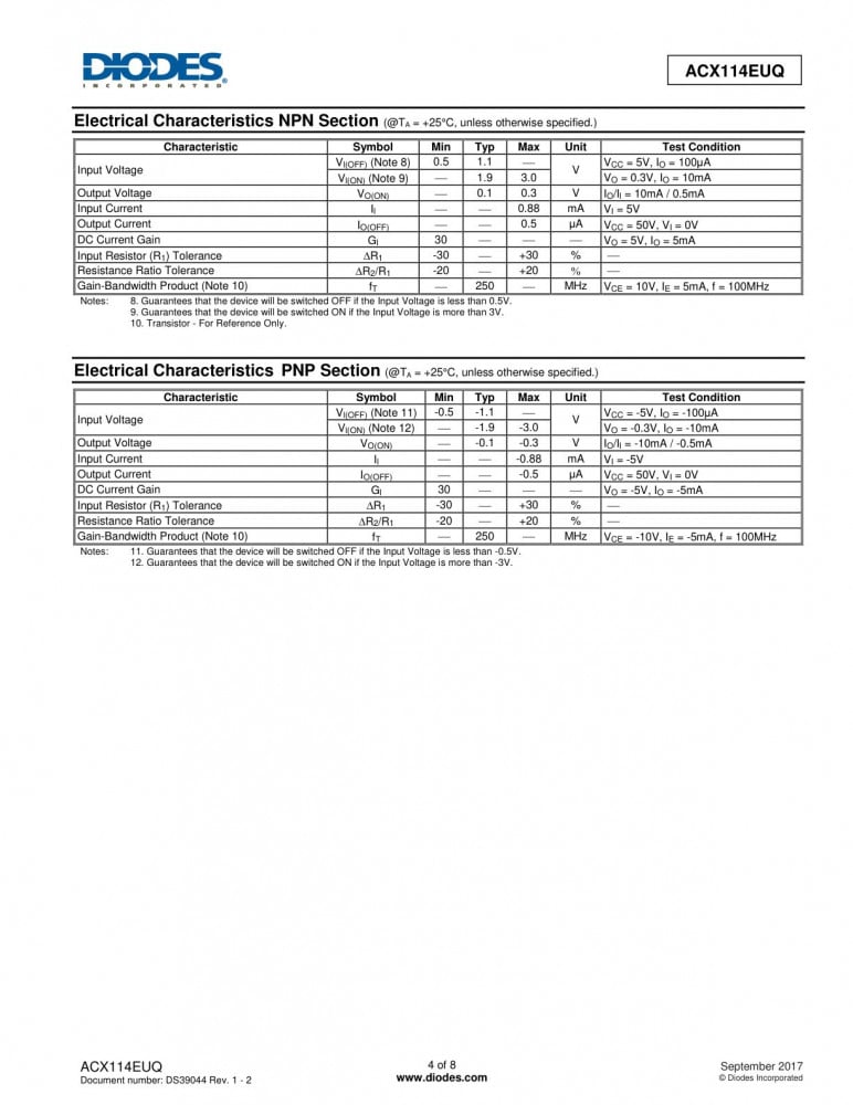 ACX114EUQ-13R datasheet page 4