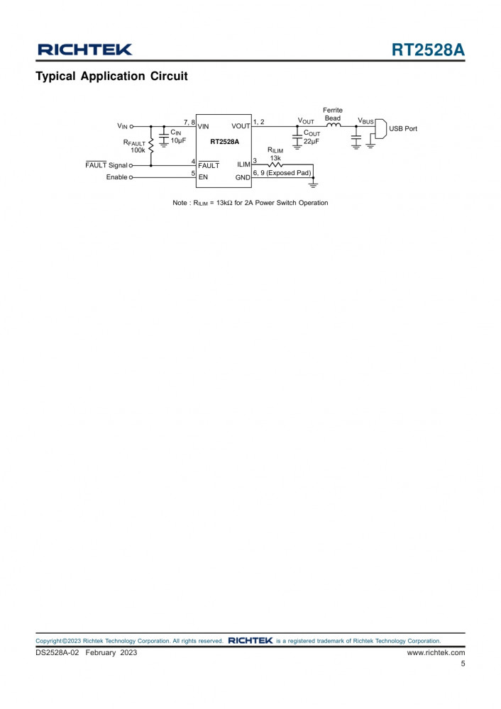 RT2528A datasheet page 5