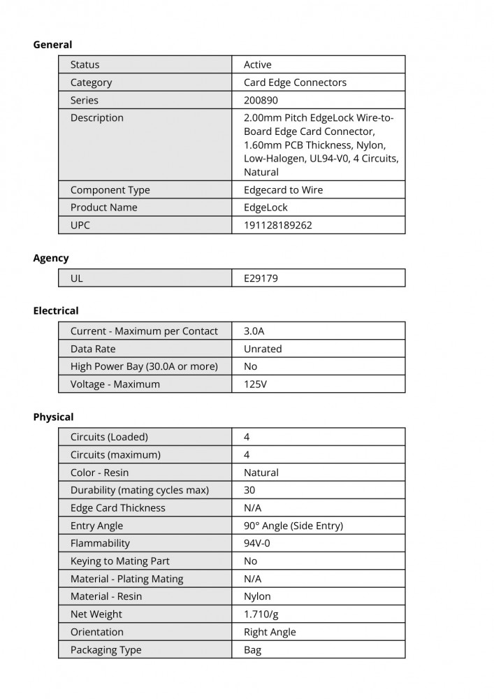 MOLEX 2008900104 technical document page 2