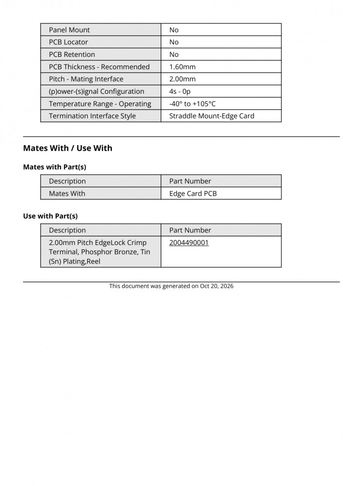 MOLEX 2008900104 technical document page 3
