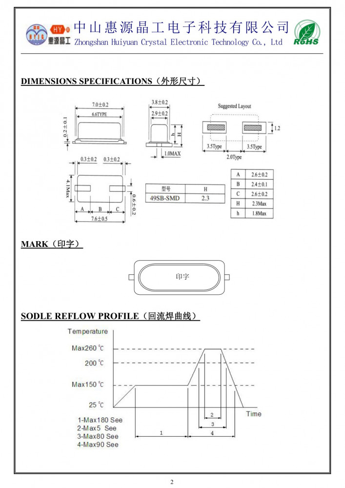 HY27M49SBSMDOB1R30 technical document page 2