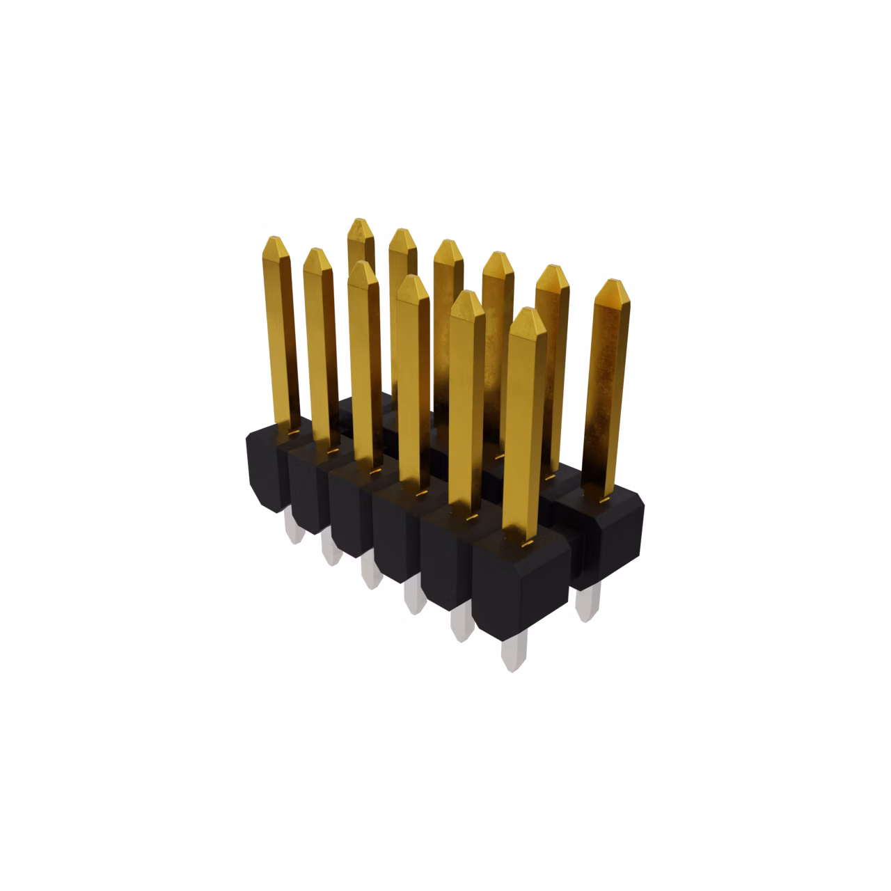 MX150 Dual Row Header, Vertical, 12 Circuits, Gold (Au) Flash Plating, 11.20mm Mating Pin Length, 3.05mm PC Tail Length for sale