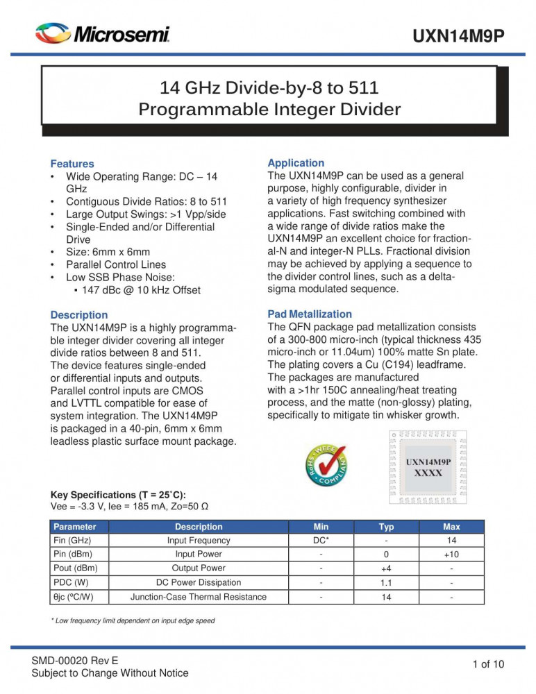UXN14M9P technical document page 1