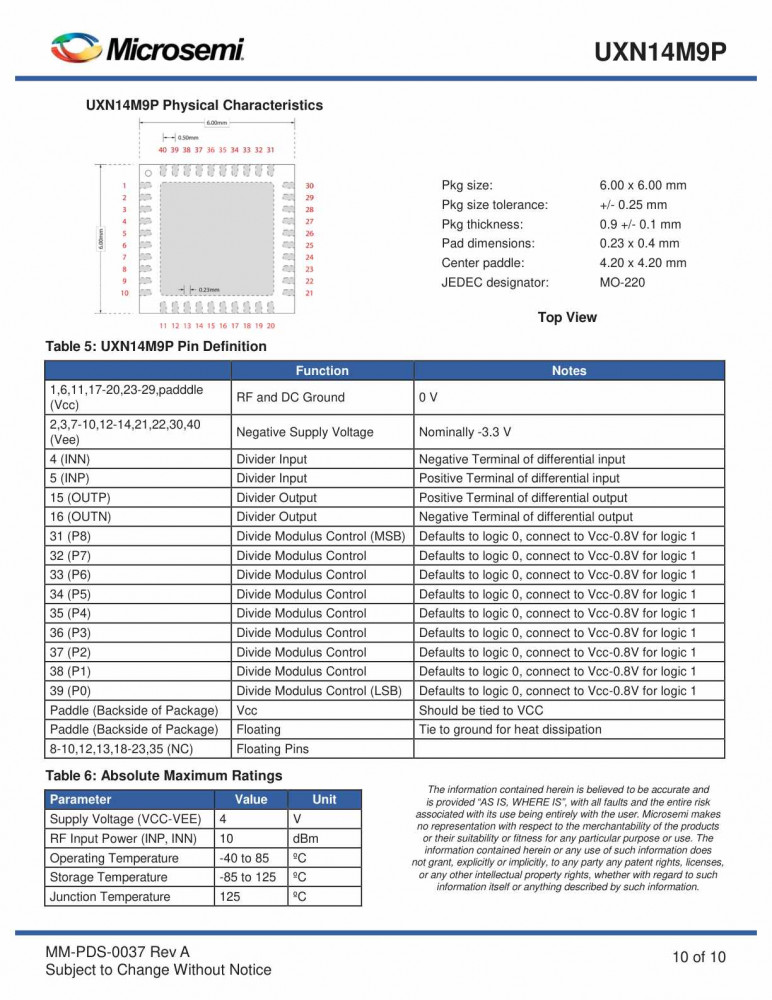 UXN14M9P technical document page 10