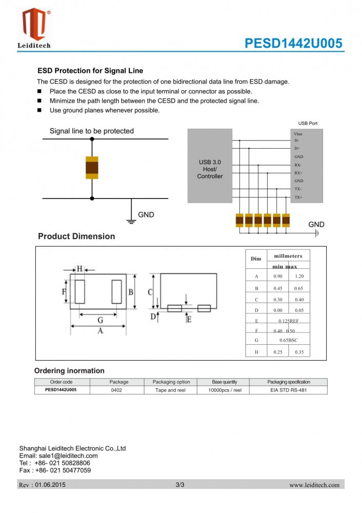 PESD1442U005 datasheet page 3