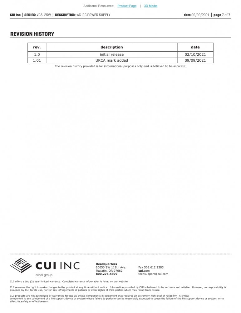 CUI VGS-25W-48-A datasheet page 7