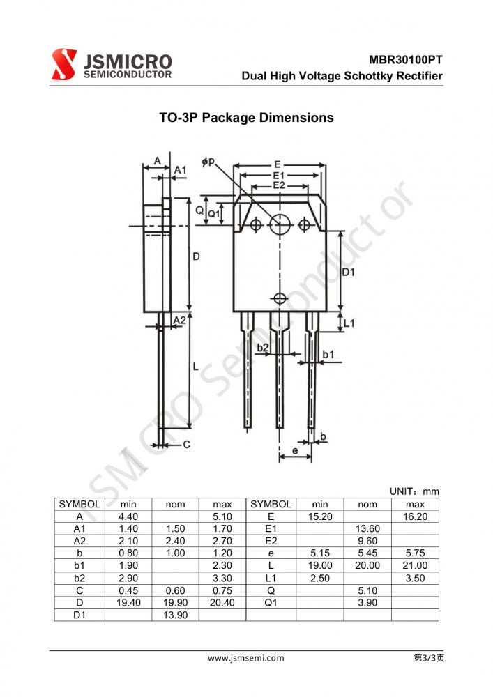 MBR30100PT datasheet page 3