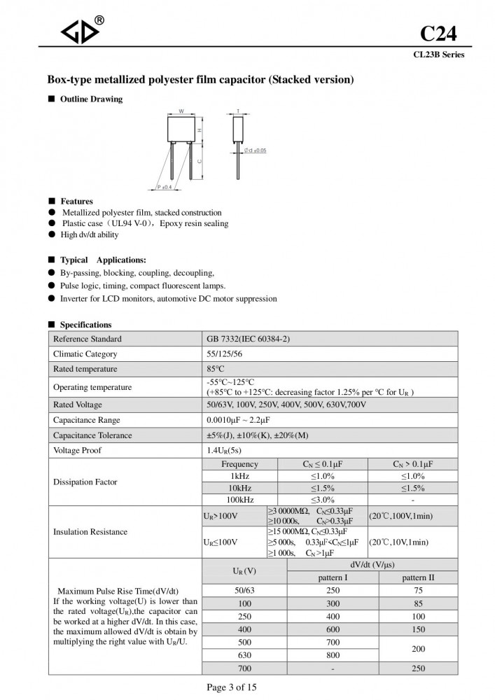 C242A103J20C000 datasheet page 3