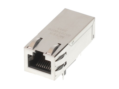 Gigabit Magnetic Jack, Integrated PSE PoE+ 2x6, without LEDs