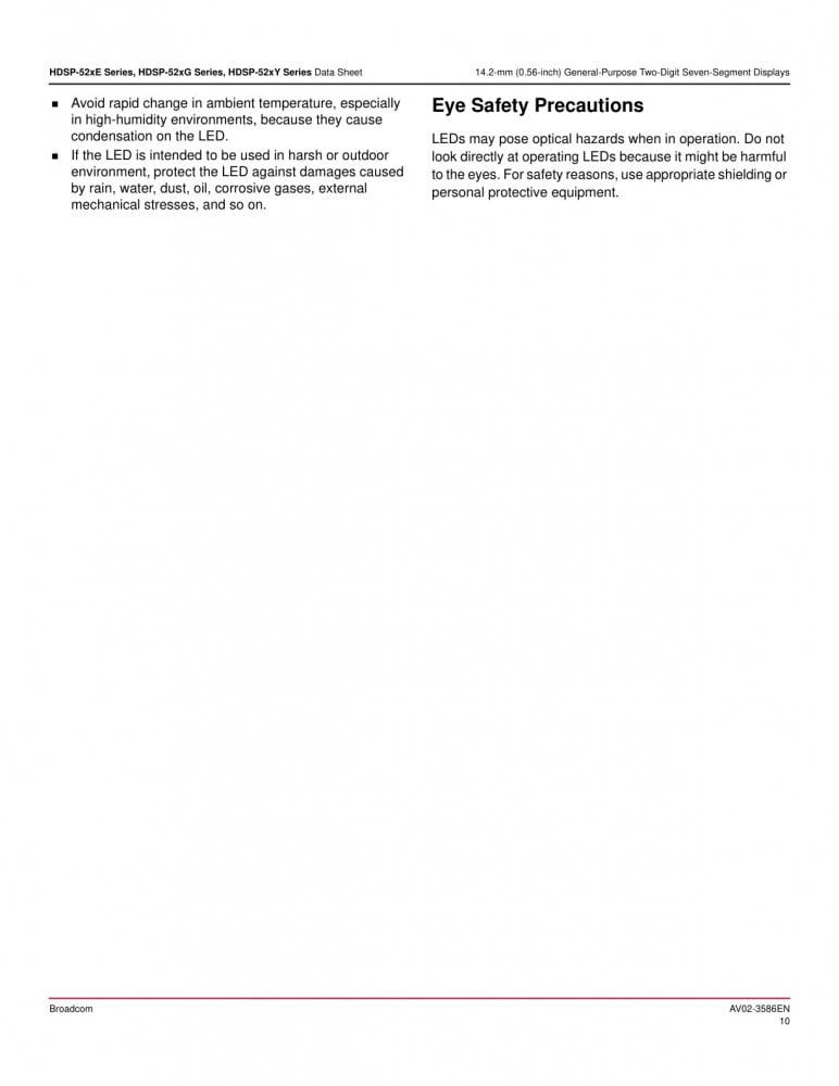 HDSP-523G datasheet page 10