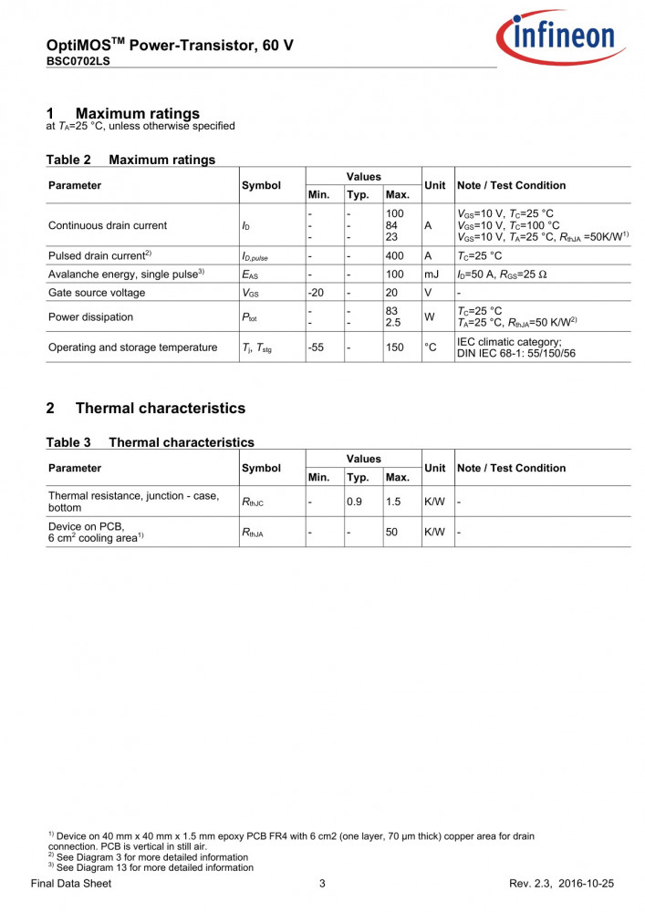 BSC0702LS datasheet page 3