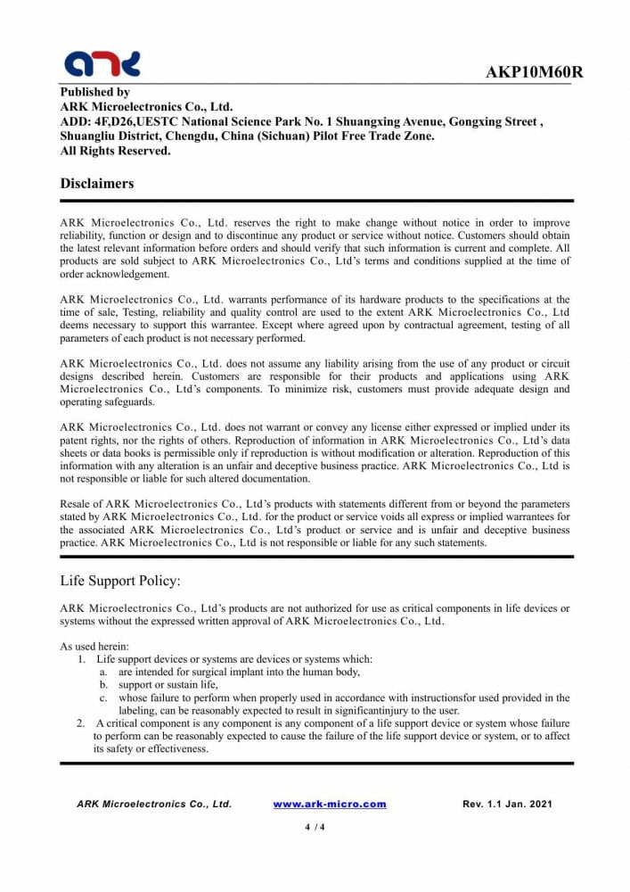 AKP10M60R datasheet page 4