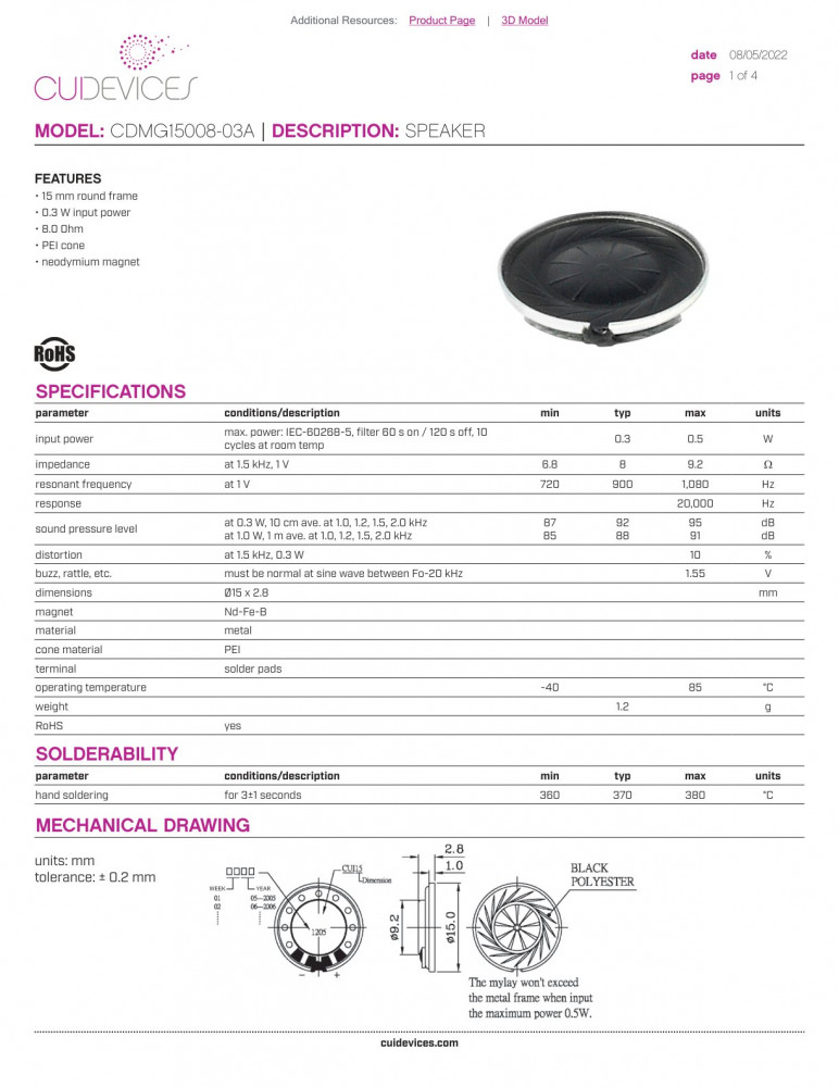 CDMG15008-03A datasheet page 1