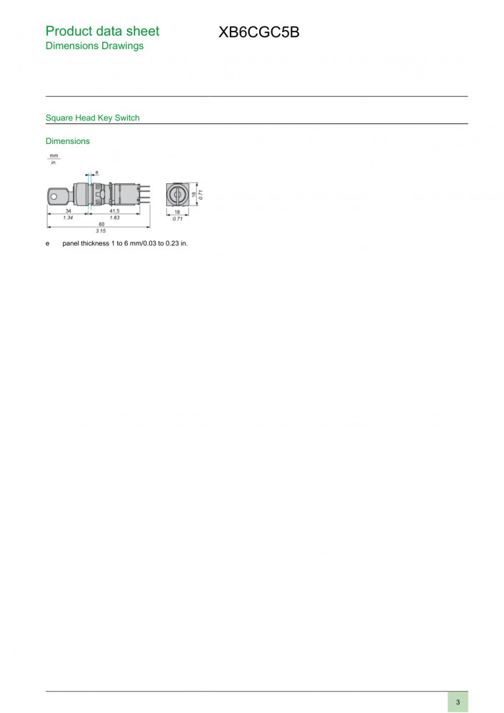 XB6CGC5B technical document page 3