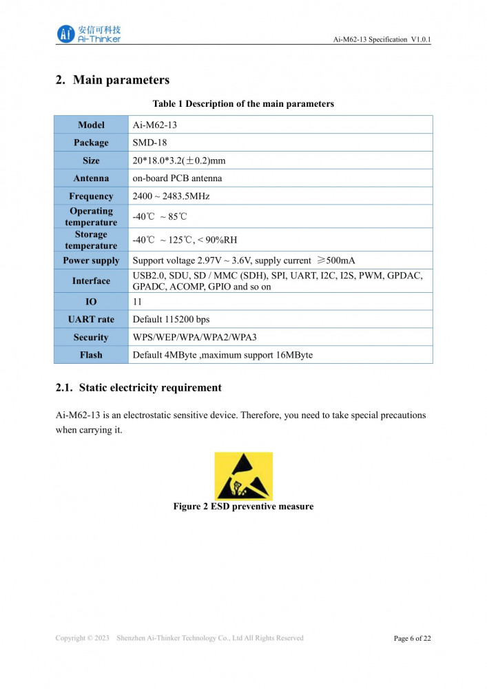 Ai-M62-13 specification page 6