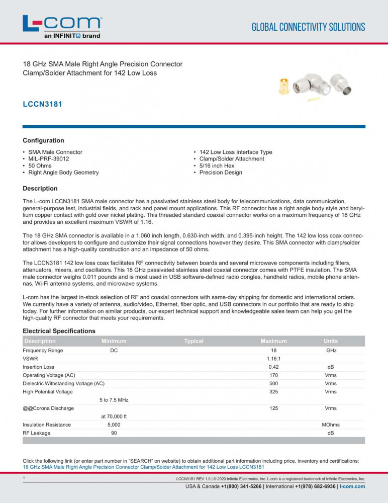 LCCN3181 technical document page 1