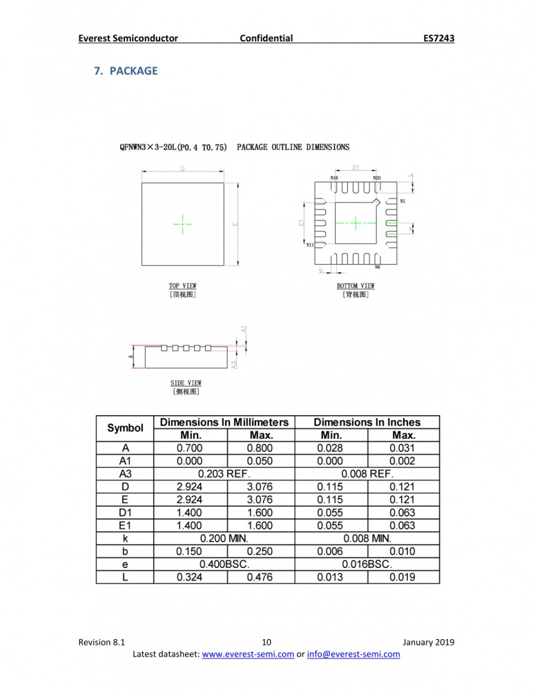 ES7243 datasheet page 10