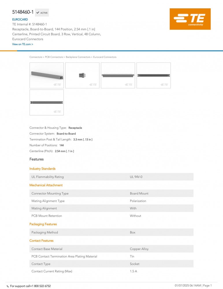 5148460-1 technical document page 1