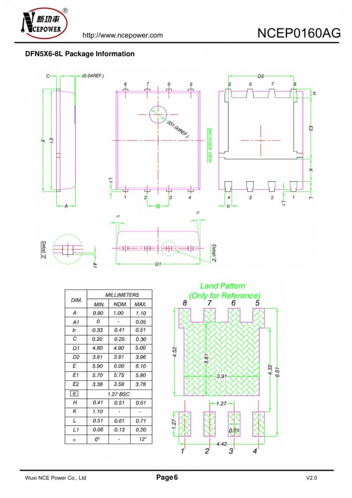 NCEP0160AG datasheet page 6