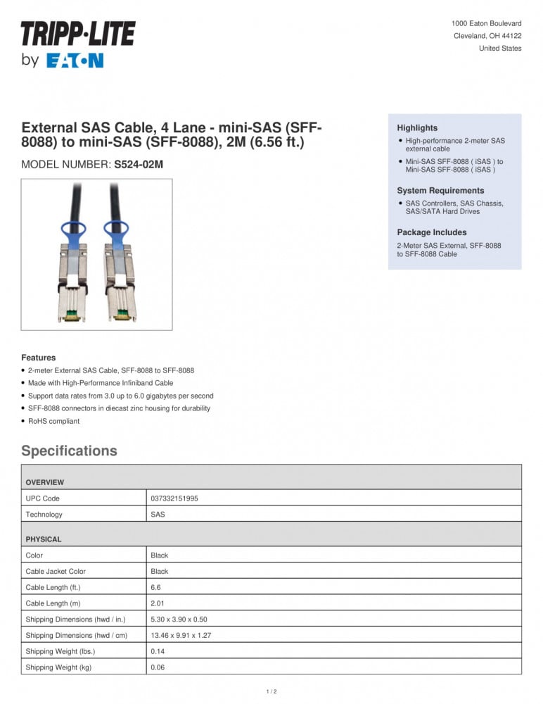 S524-02M technical document page 1