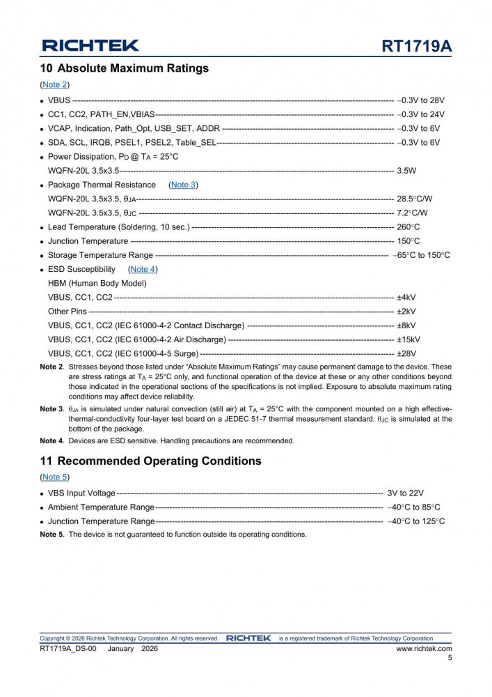 RT1719A datasheet page 5