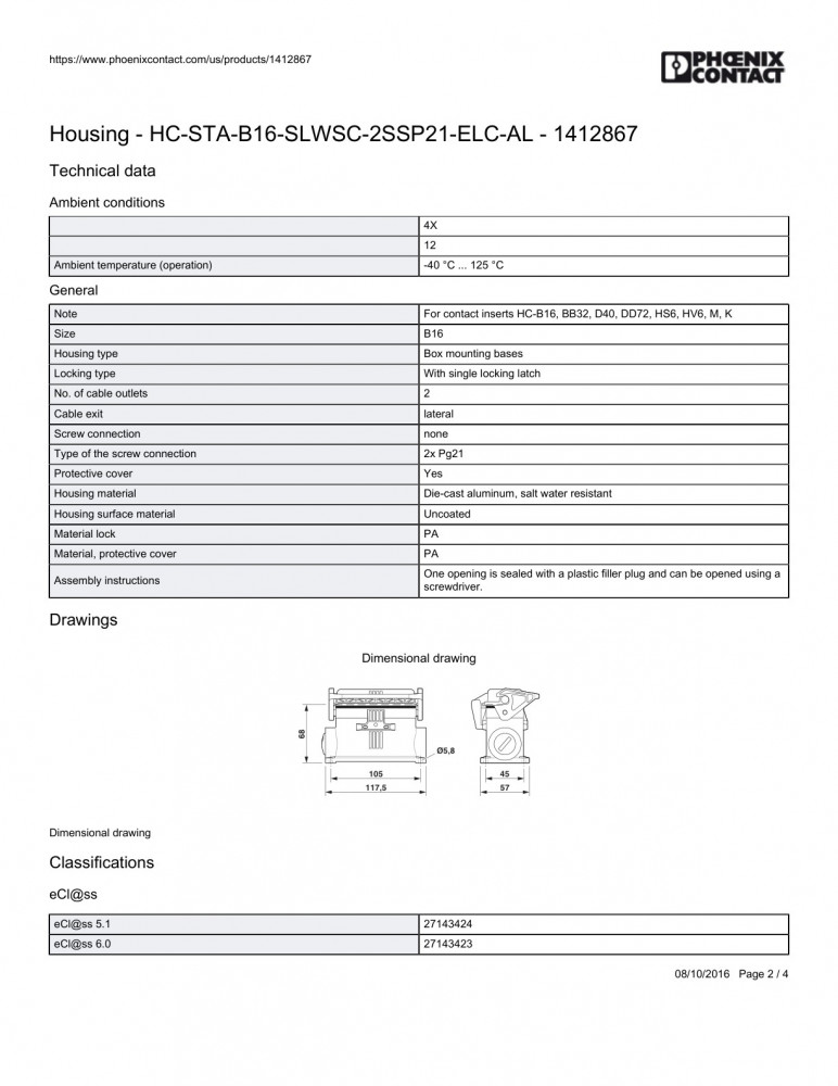 Phoenix Contact 1412867 technical document page 2