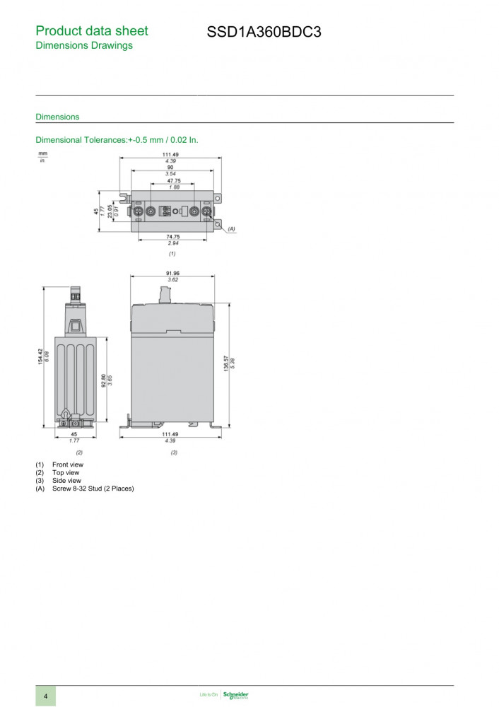SSD1A360BDC3 technical document page 4