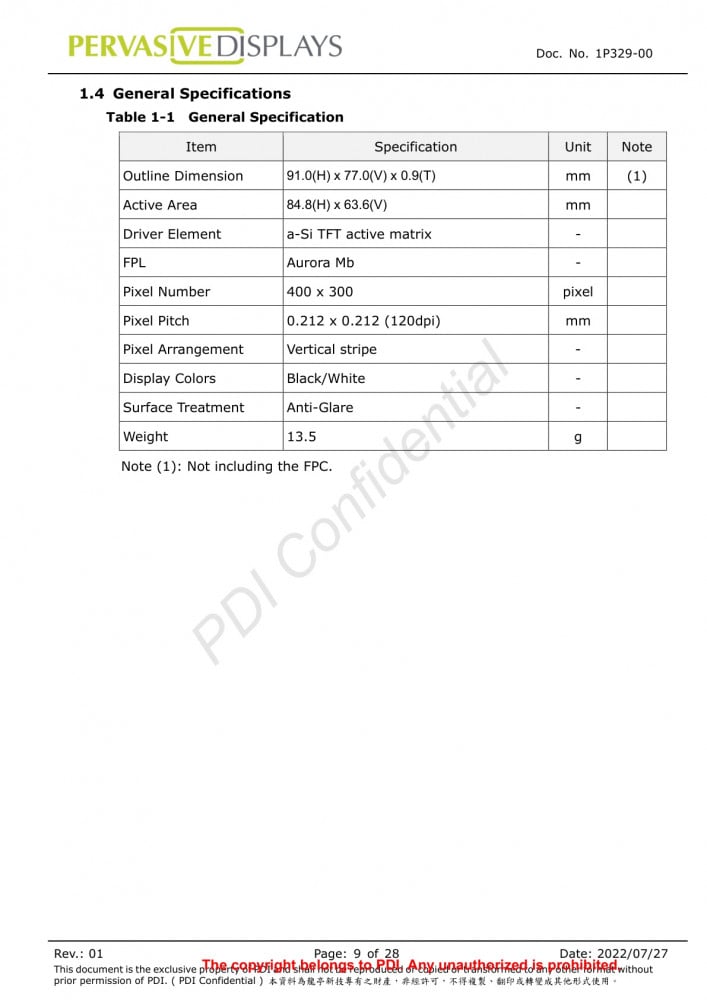 E2417PS0D1 specification page 9