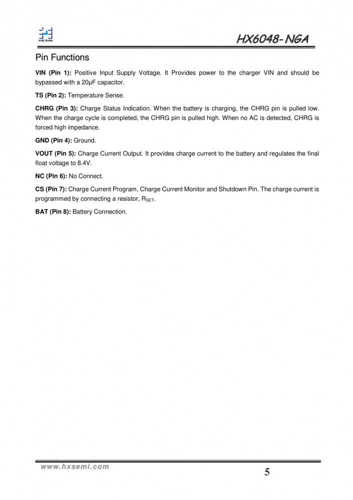 HX6048-NGA datasheet page 5