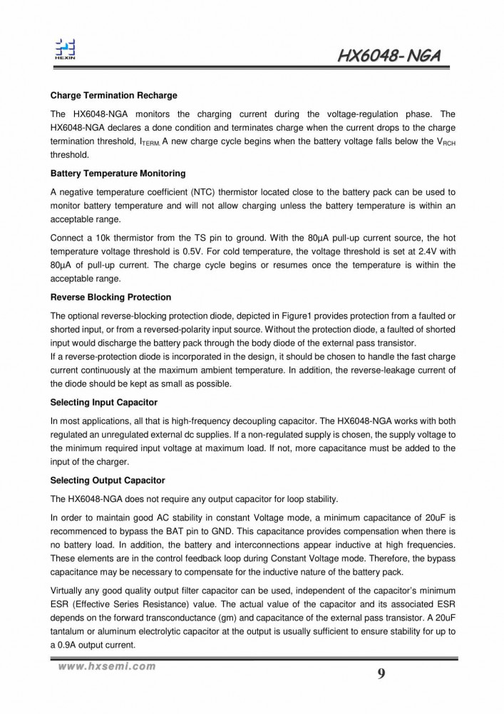 HX6048-NGA datasheet page 9