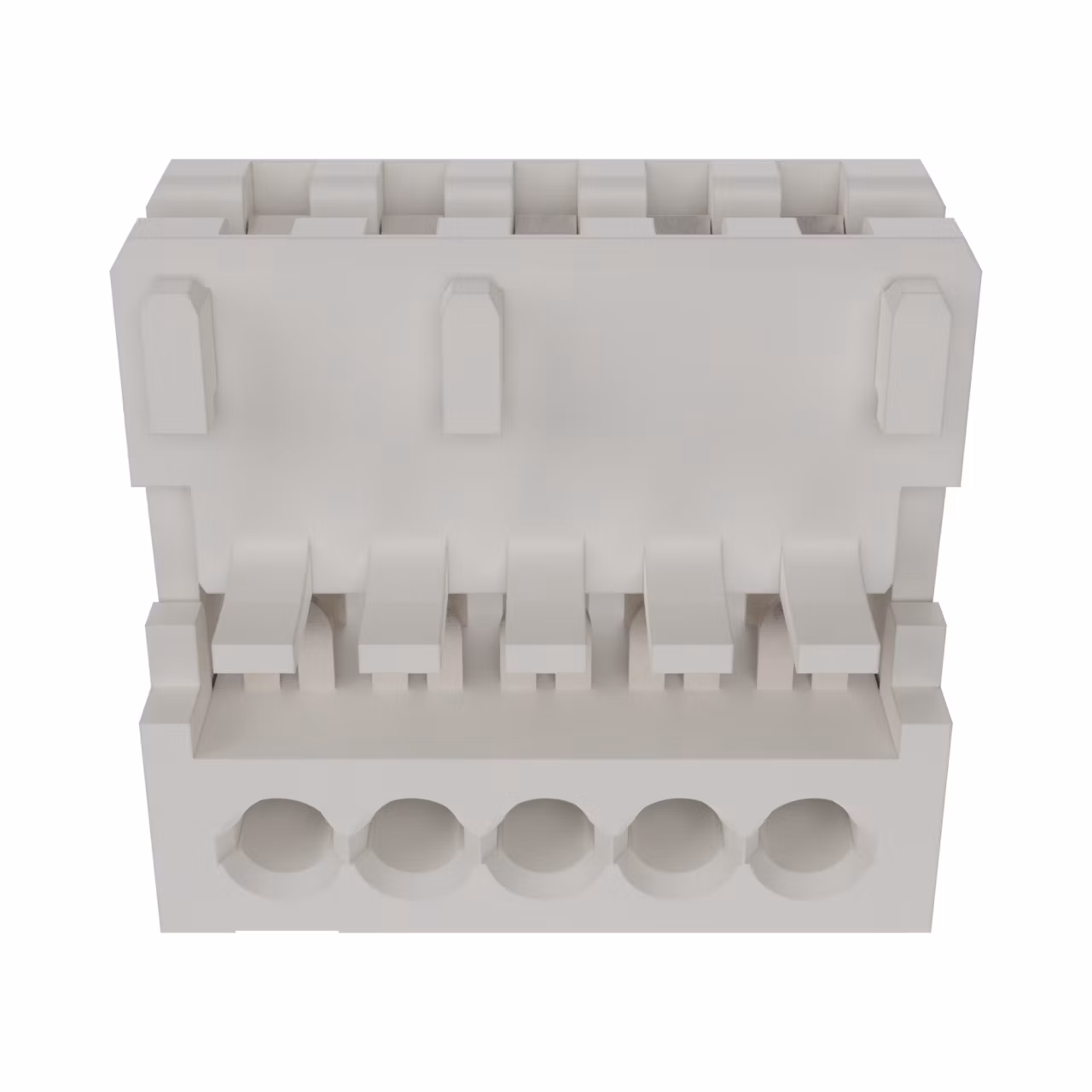 Appli-Mate RAST 2.5 Female Connector, 2.50mm Pitch, 5 Circuits, Positions B, D and E Removed, Open Endwalls for sale