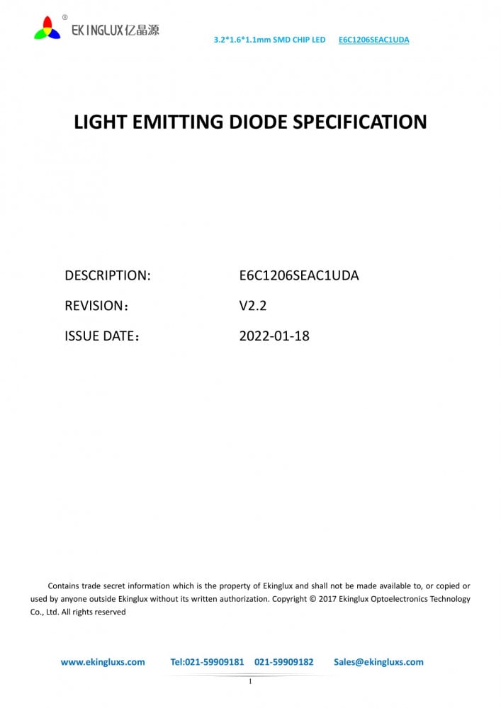 E6C1206SEAC1UDA datasheet page 1