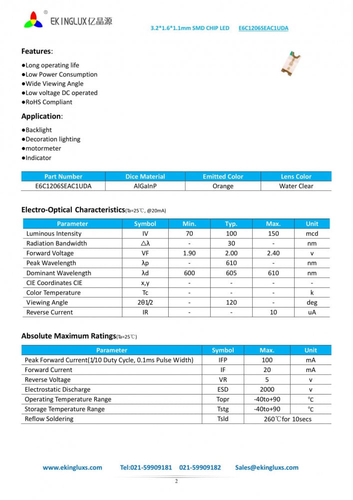 E6C1206SEAC1UDA datasheet page 2