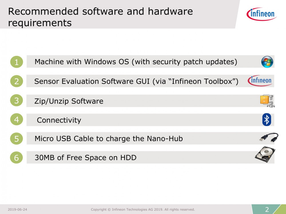 Infineon Sensor Hub Nano documentation page 2