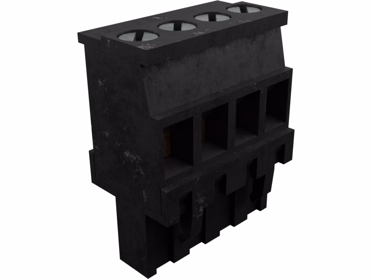 5.08mm Pitch Eurostyle Vertical Plug, Front Wire Entry, Gold (Au) Plated, Black, 4 Circuits for sale