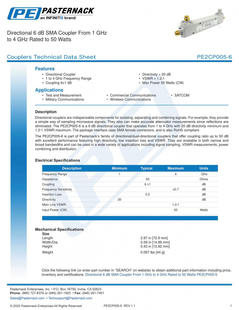 PE2CP005-6 technical document page 1