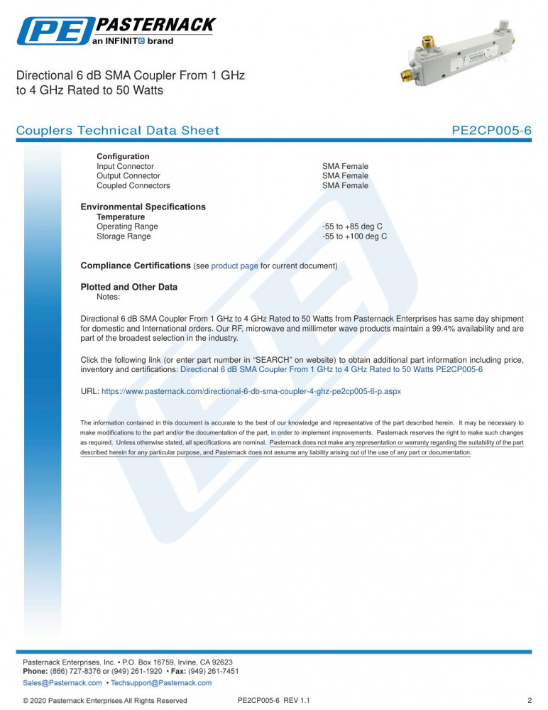PE2CP005-6 technical document page 2