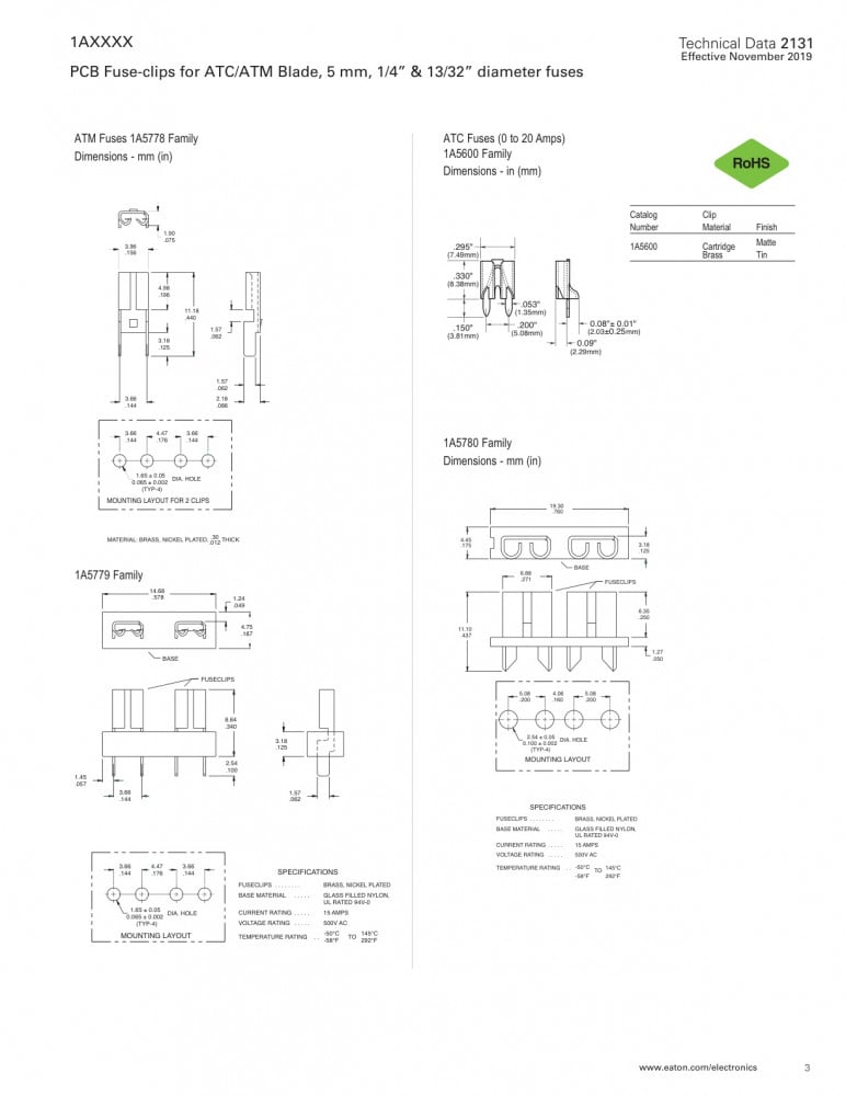 Eaton fuse clip technical document page 3