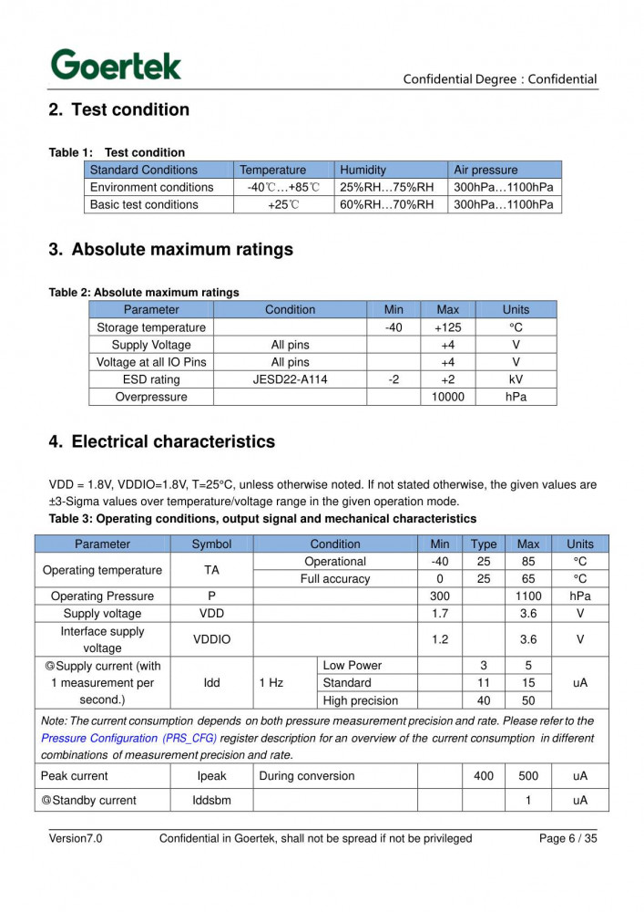 SPL06-001 datasheet page 6