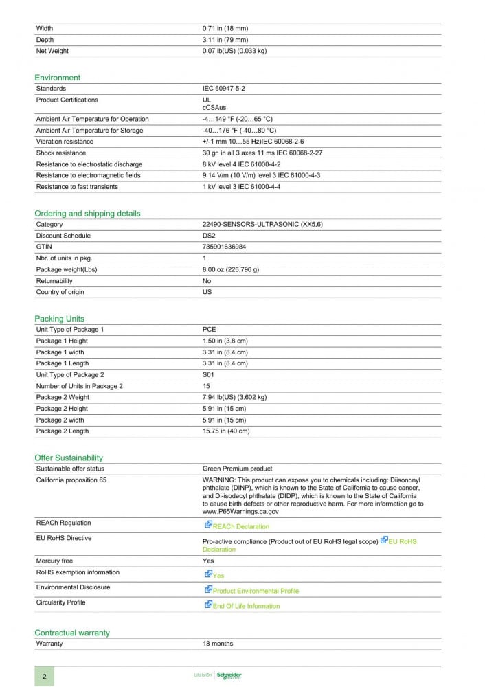 XX218A3PFM12 technical document page 2