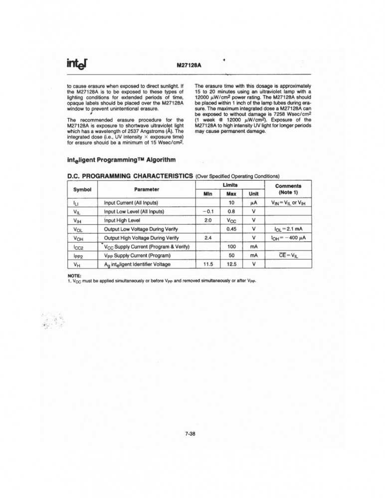 M27128A datasheet page 8