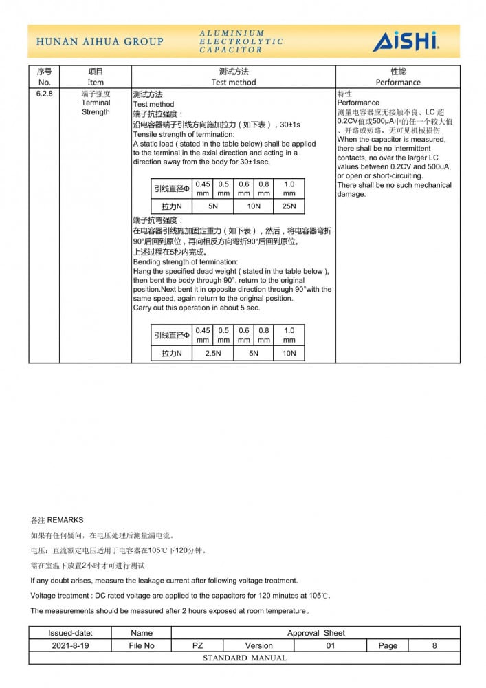 AISHI PZ specification page 8