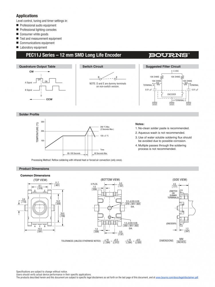 BOURNS PEC11J datasheet page 2