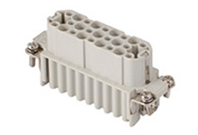 Heavy-Duty Crimp Contact Insert, Female, 25-Pole, 10A, for Turned or Stamped Crimp Contacts, Size 16A «66x16», with 