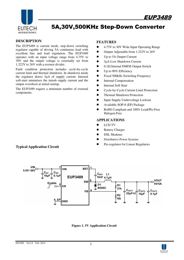 EUP3489WIR1 technical document preview