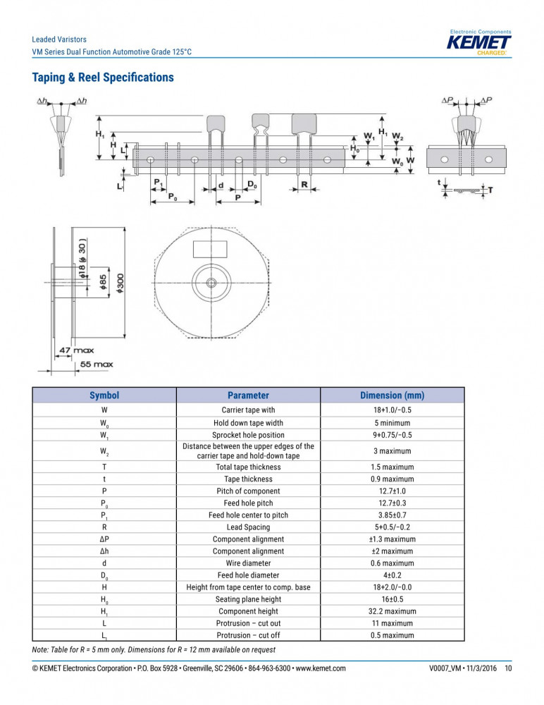 KEMET VM series datasheet page 10
